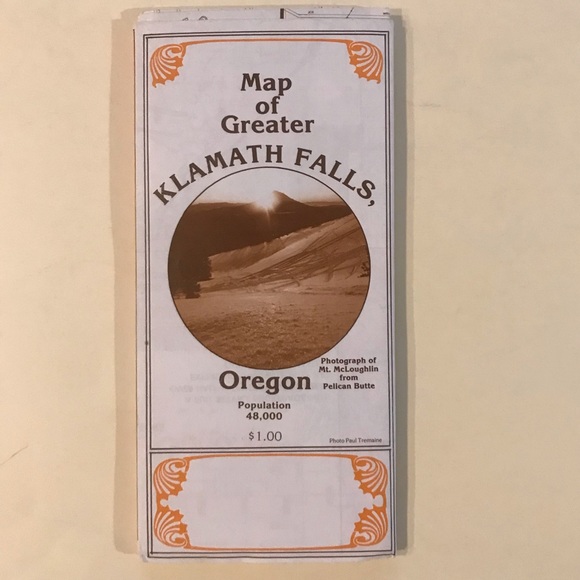 Vintage | Other | Vintage 983 Klamath Falls Oregon Map | Poshmark